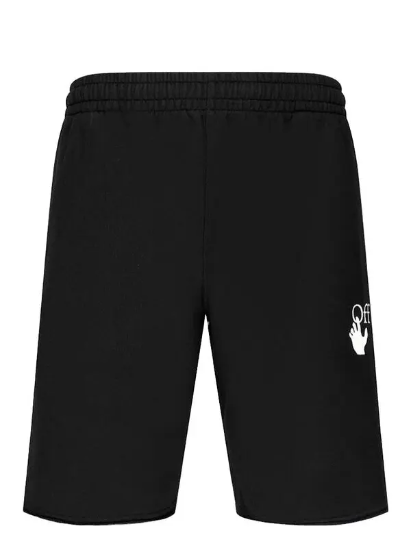 Off-White Diag Stripe Sweat Shorts - Black Fuchsia
