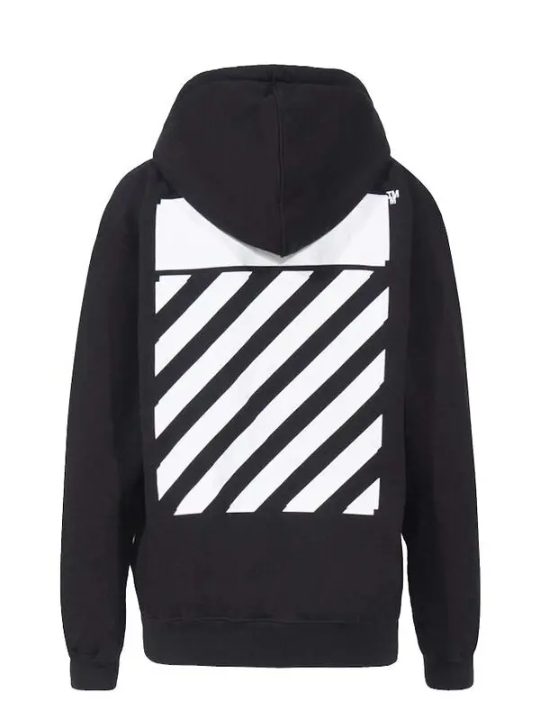Off-White Diag Regular Hoodie - Black/white