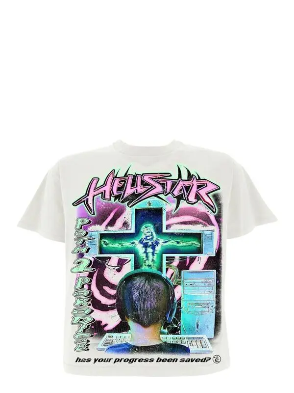 HELLSTAR Online Graphic T-shirt - White
