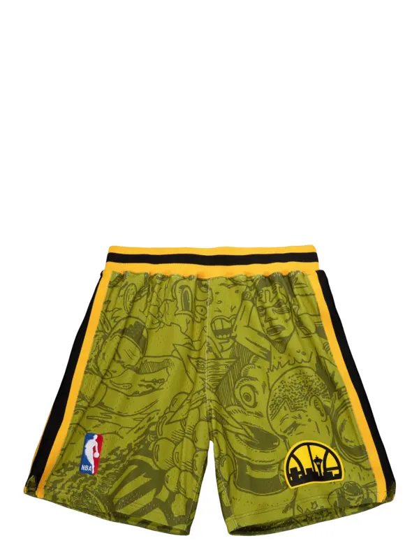 HEBRU BRANTLEY X Mitchell & Ness Seattle Sonics Shorts - Green