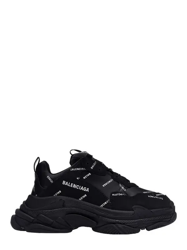 Balenciaga Triple S Logo Sneakers - Black