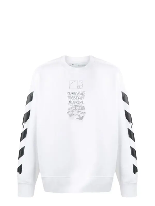 Off-White Dripping Arrows Incompiuto Sweatshirt - White