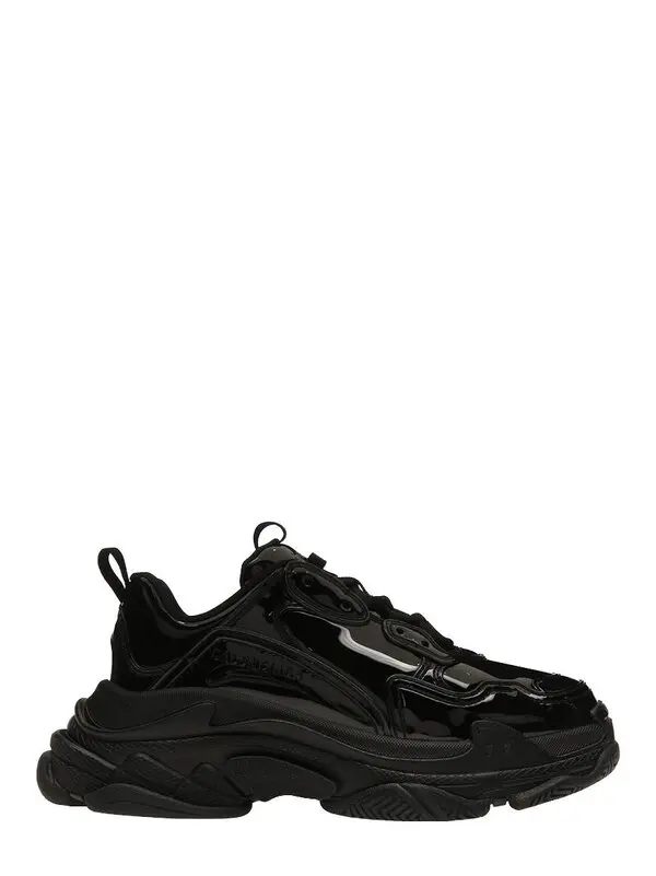 Balenciaga Triple S Patent Sneakers - Black