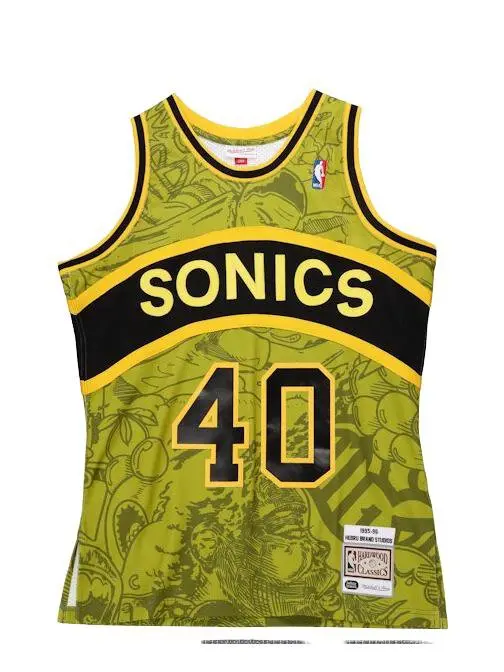 HEBRU BRANTLEY X Mitchell & Ness Seattle Sonics Jersey - Green