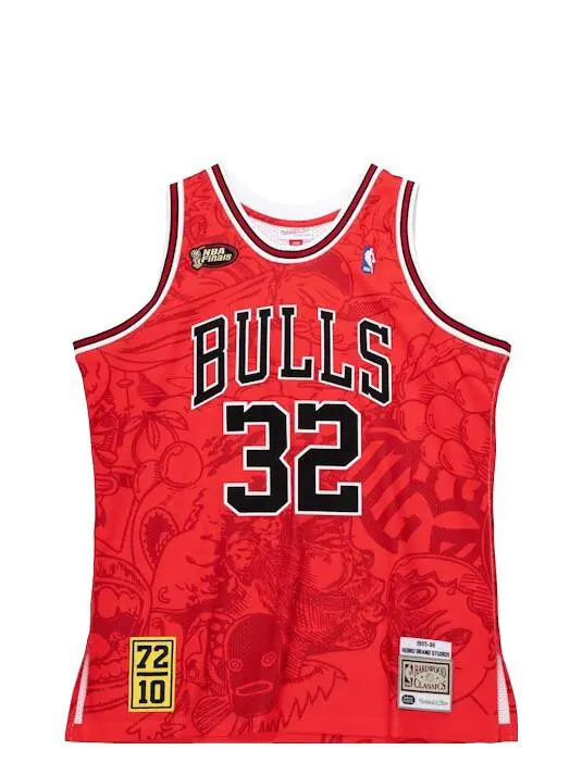 HEBRU BRANTLEY X Mitchell & Ness Chicago Bulls Jersey - White/red