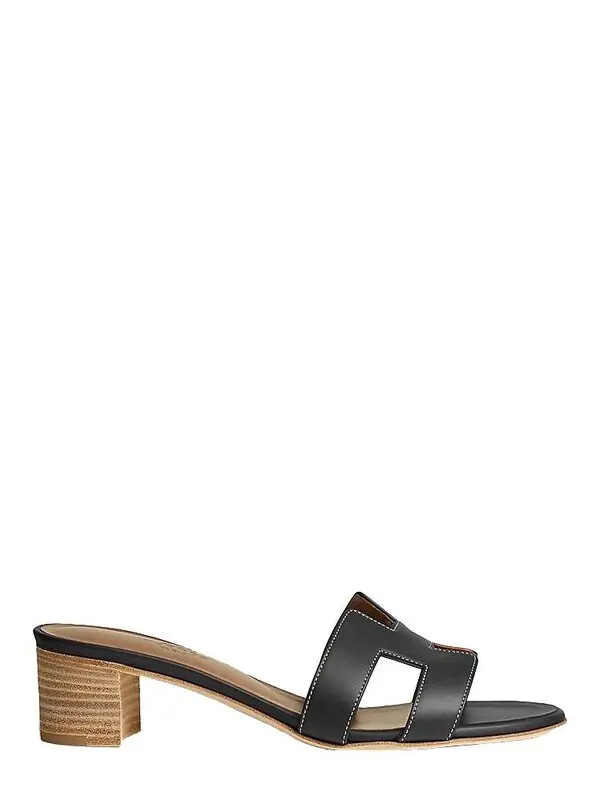 Hermès Oasis Calfskin Sandals - Noir