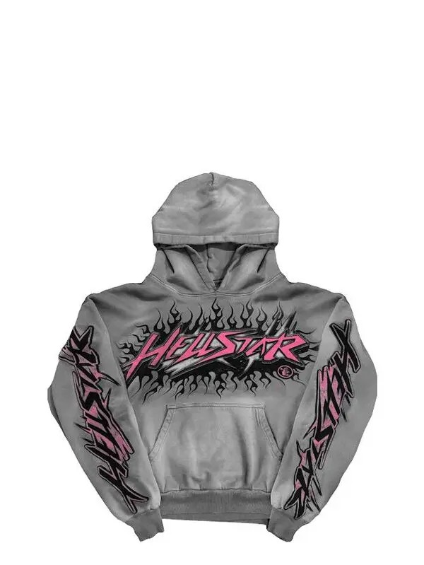 HELLSTAR Future Flame Hoodie - Grey