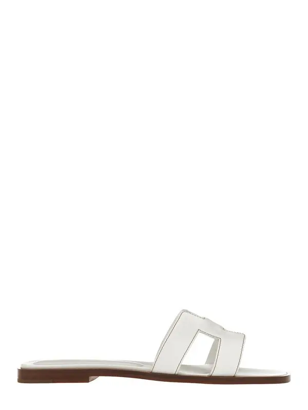 Hermès - Oran Sandal Blanc Box Calfskin Leatherin