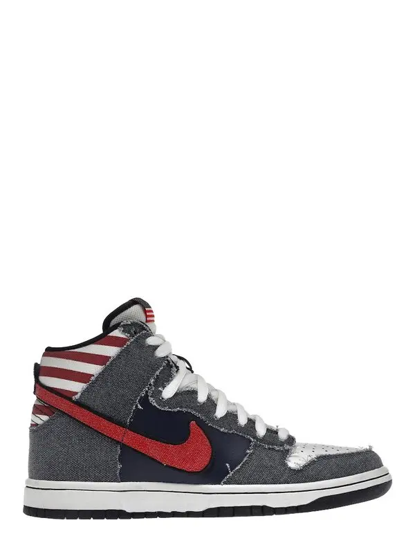 Nike Dunk High Sneakers - White/sport Red/midnight Navy Blue