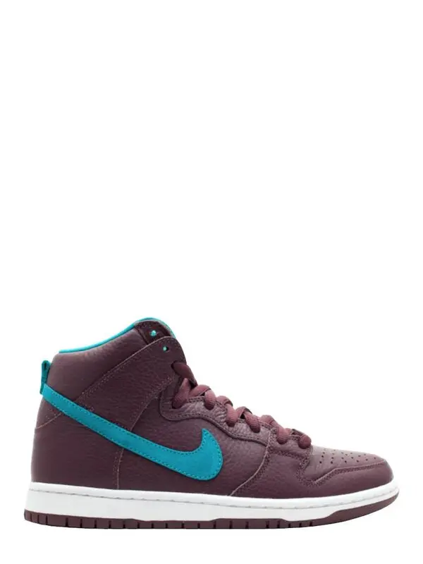 Nike Sb Dunk High Top Sneakers - Deep Burgundy/aquamarine