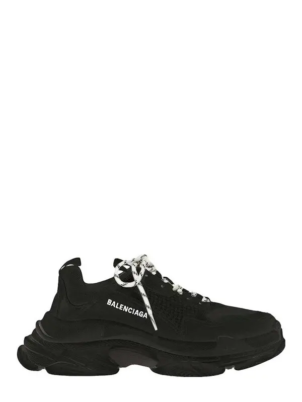 Balenciaga Triple S Lace Sneakers - Black/white