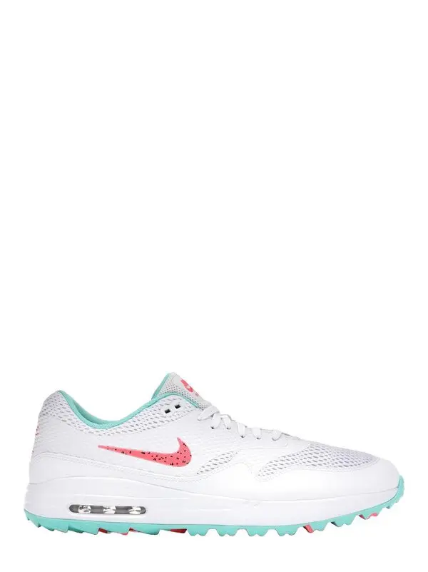 Nike Air Max 1 Golf Sneakers - White/hot Punch/aurora Green
