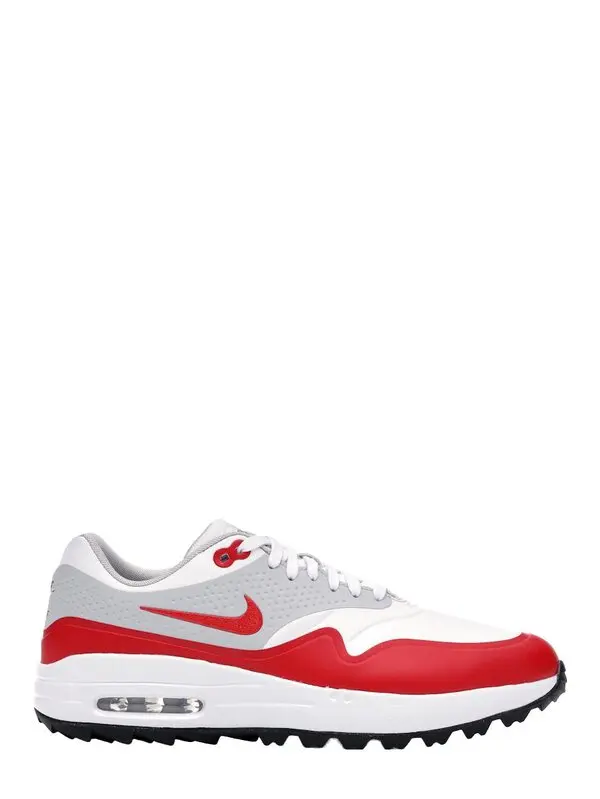 Nike Air Max 1 Golf Shoes - White/neutral Grey/sport Red
