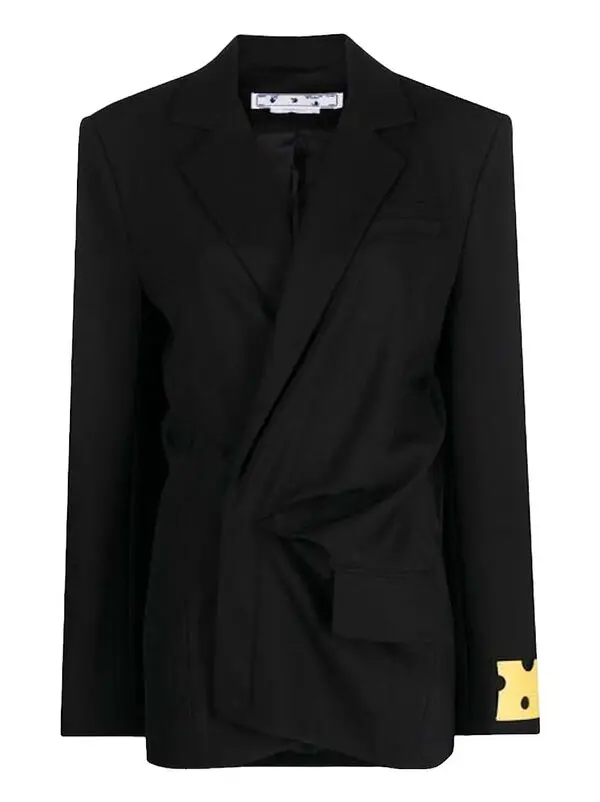 Off-White Dry Wo Twist Blazer Dress - Black