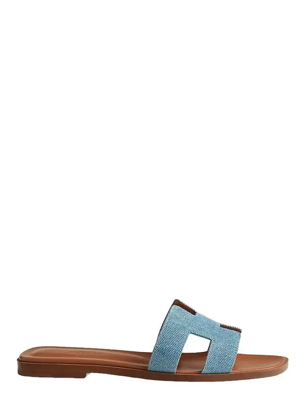 Hermès Oran Denim Sandal - Bleu Clair