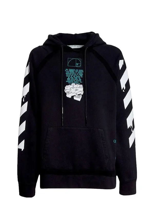 Off-White Dripping Arrows Incompiuto Hoodie - Black/white
