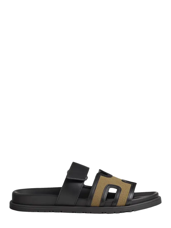 Hermès Chypre Sandal - Black/kaki
