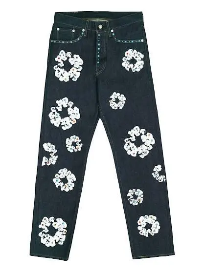 DENIM TEARS X Levi's 501 Rhinestone Wreath Jeans - Raw