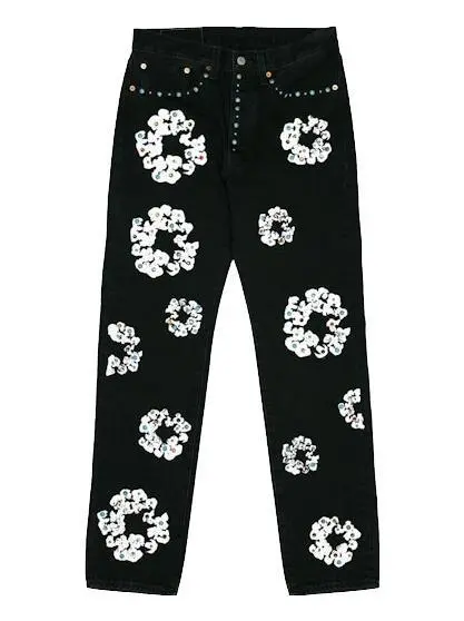 DENIM TEARS X Levi's 501 Rhinestone Wreath Jeans - Black