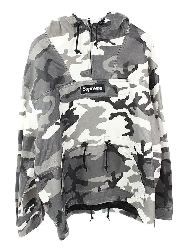 Supreme Leather Anorak - Snow Camo