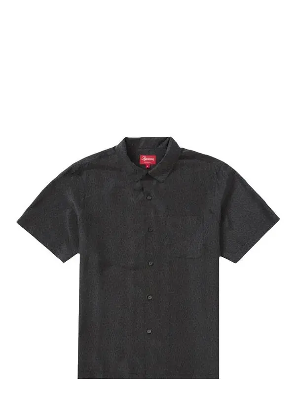 Supreme Leopard Silk Short Sleeve Shirt - Charcoal