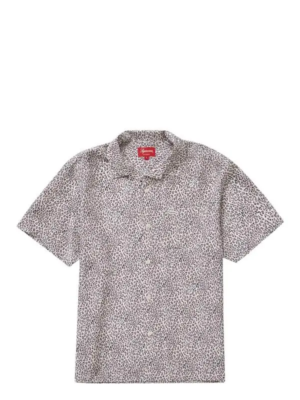 Supreme Leopard Silk Short Sleeve Shirt - Pink