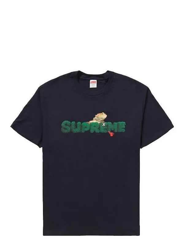 Supreme Lizard Tee Shirt - Navy Blue