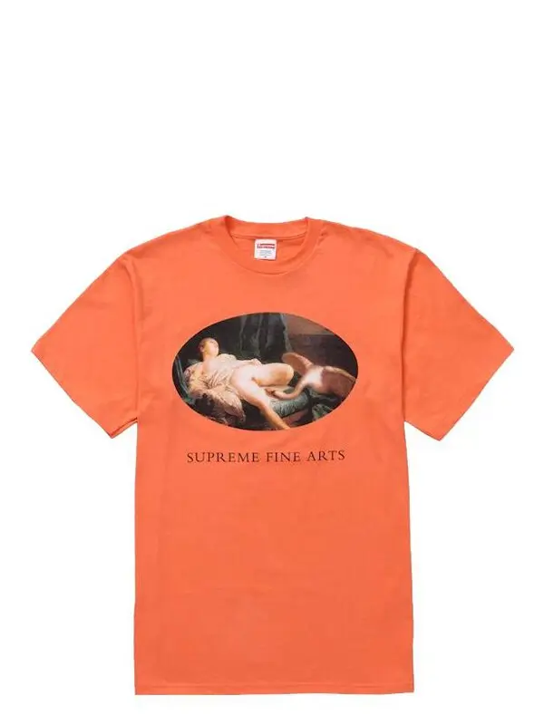 Supreme Leda And The Swan Tee Shirt - Neon Orange