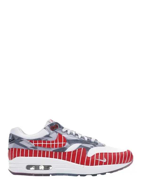 Nike Max 1 X Wasafu Los Primeros Sneakers - White/university Red/neutral Grey