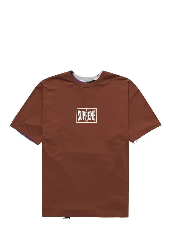 Supreme Layered Short Sleeve Top - Brown