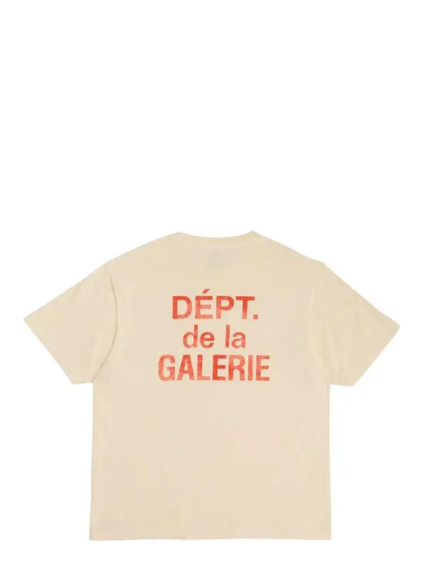 GALLERY DEPT. French T-shirt - Cream/orange