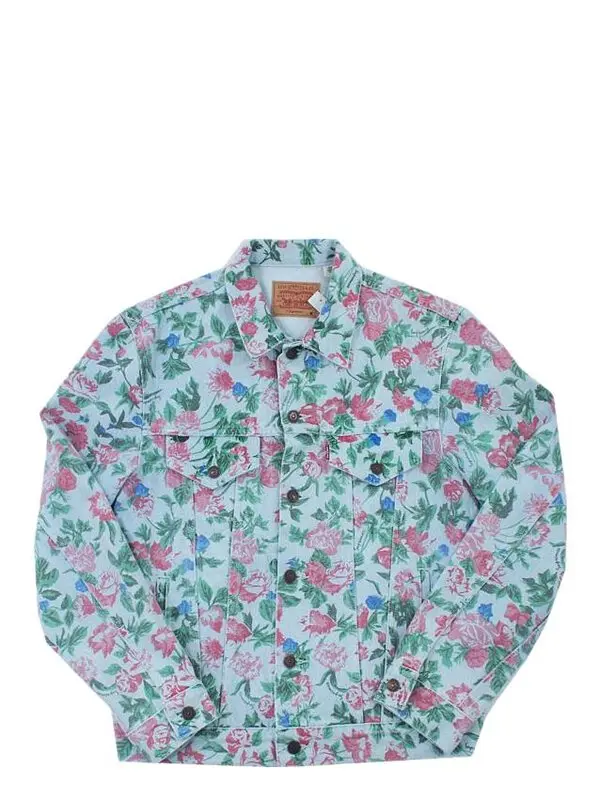 Supreme Levis Roses Trucker Jacket - Light Blue