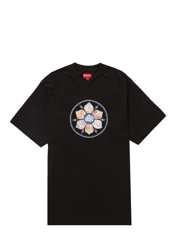Supreme Lotus Short Sleeve Top - Black