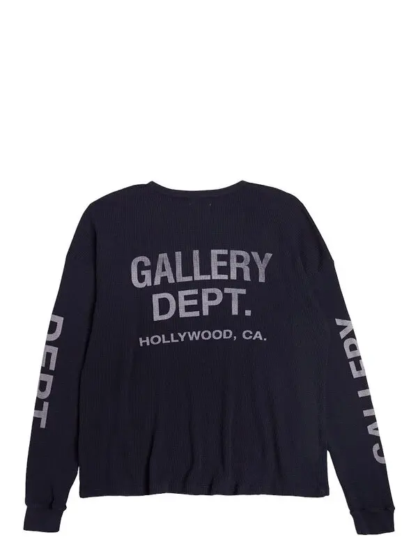 GALLERY DEPT. Thermal Long Sleeve T-shirt - Black