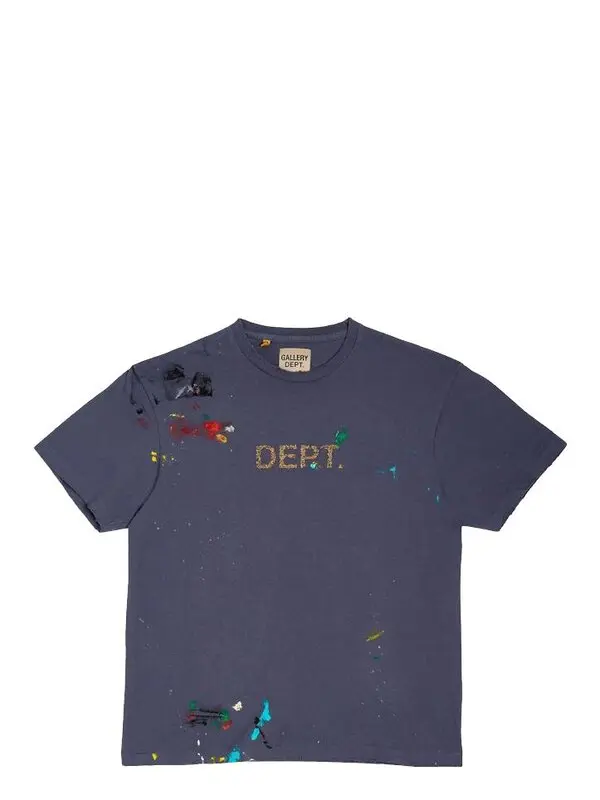 GALLERY DEPT. Dept Logo Hand Painted T-shirt - Navy Blue
