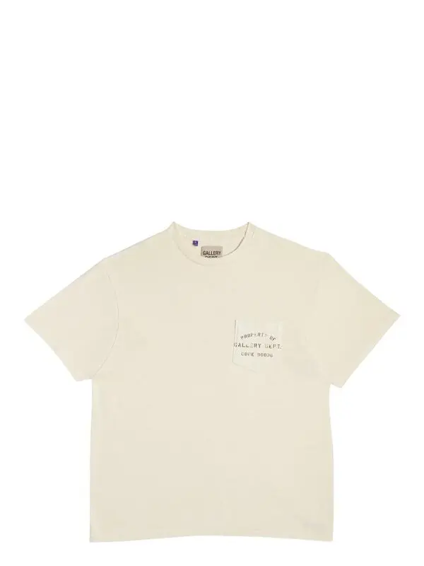 GALLERY DEPT. Property Of Stencil Tee Shirt Tee Shirt - Natural