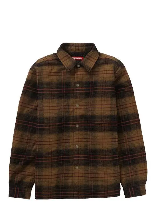 Supreme Lined Flannel Snap Shirt - Black