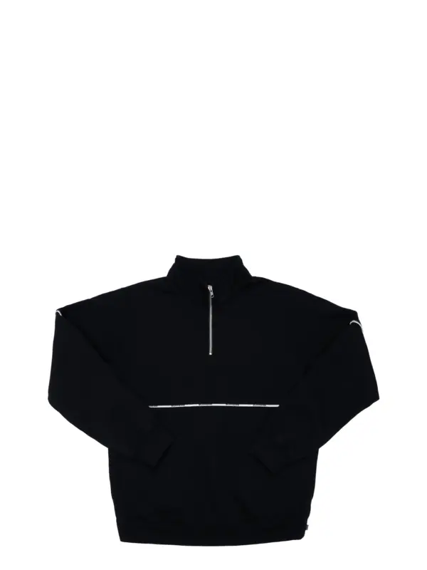 Supreme Logo Piping Half Zip Sweatshirt - Black