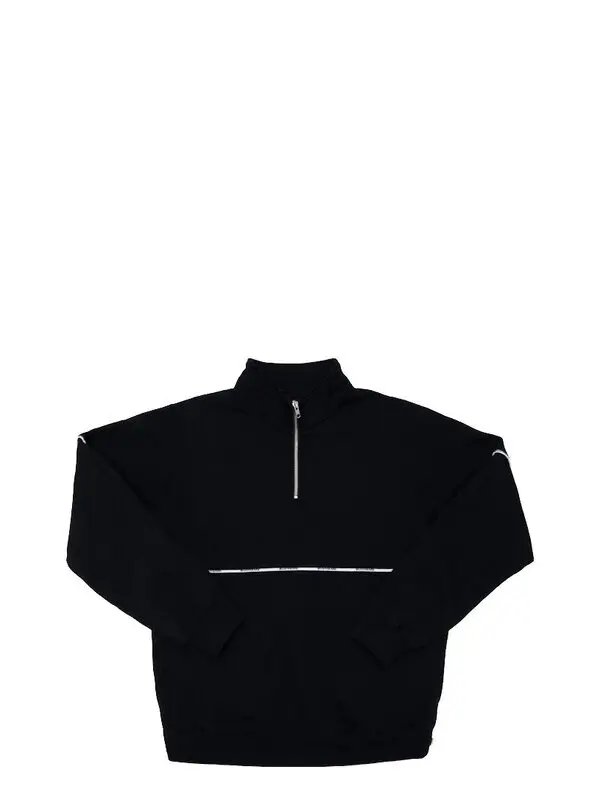 Supreme Logo Piping Half Zip Sweatshirt - Black