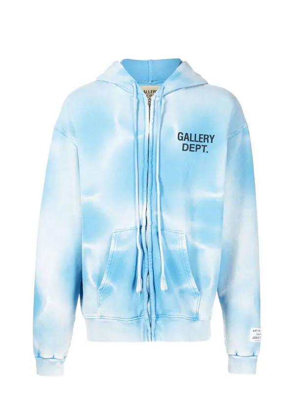GALLERY DEPT. Sun Faded Zip Up Hoodie - Blue
