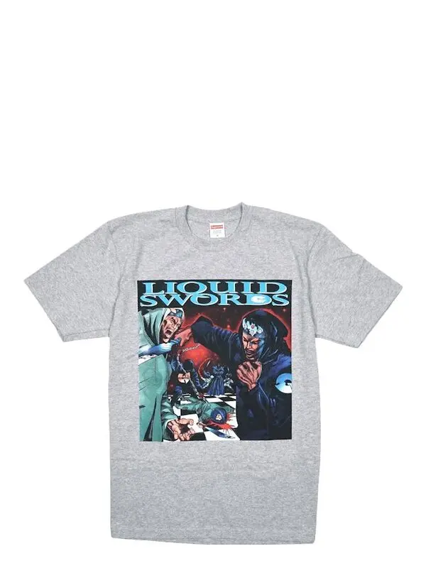 Supreme Liquid Swords Tee Shirt - Heather Grey