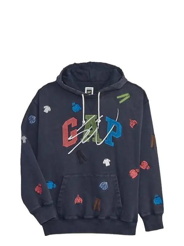 Gap Reissue × Sean Wotherspoon Embroidered Arch Logo Hoodie - Blue