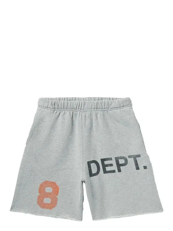 GALLERY DEPT. Wide-leg Printed Cotton-jersey Shorts - Grey