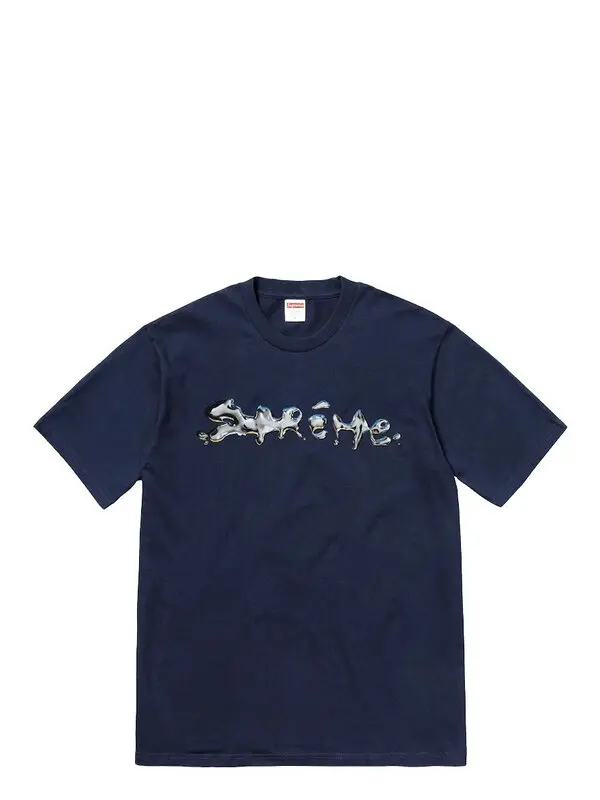 Supreme Liquid Tee Shirt - Navy Blue