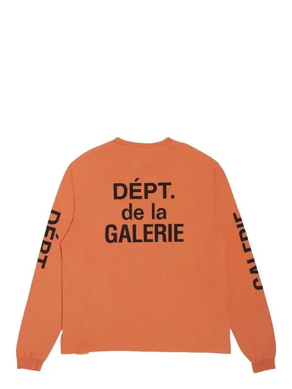 GALLERY DEPT. French Collector Long Sleeve T-shirt - Orange/black