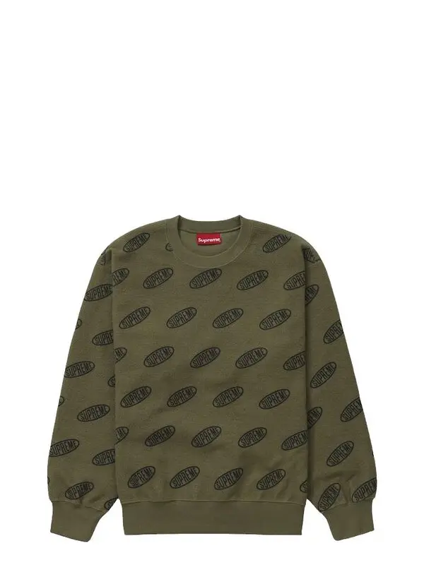 Supreme Liner Crewneck Sweatshirt - Light Olive