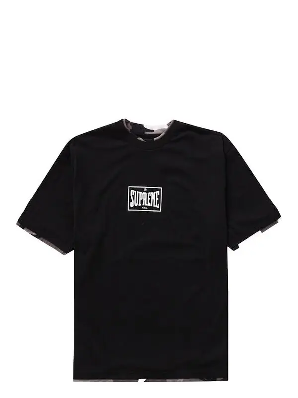 Supreme Layered Short Sleeve Top - Black
