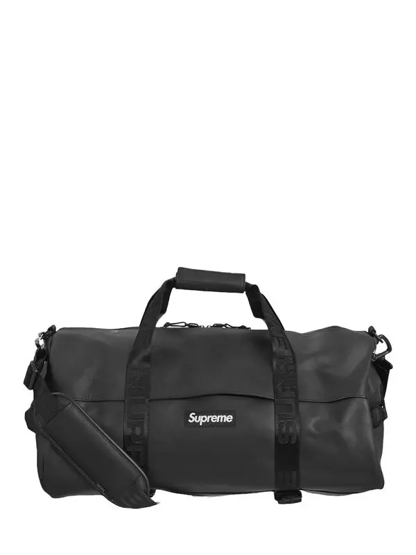 Supreme Leather Duffle Bag - Black