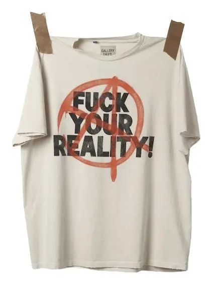 GALLERY DEPT. Fuck Your Reality Tee Shirt - Archival White