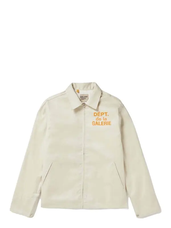 GALLERY DEPT. Montecito Logo-print Cotton-twill Jacket - Ecru